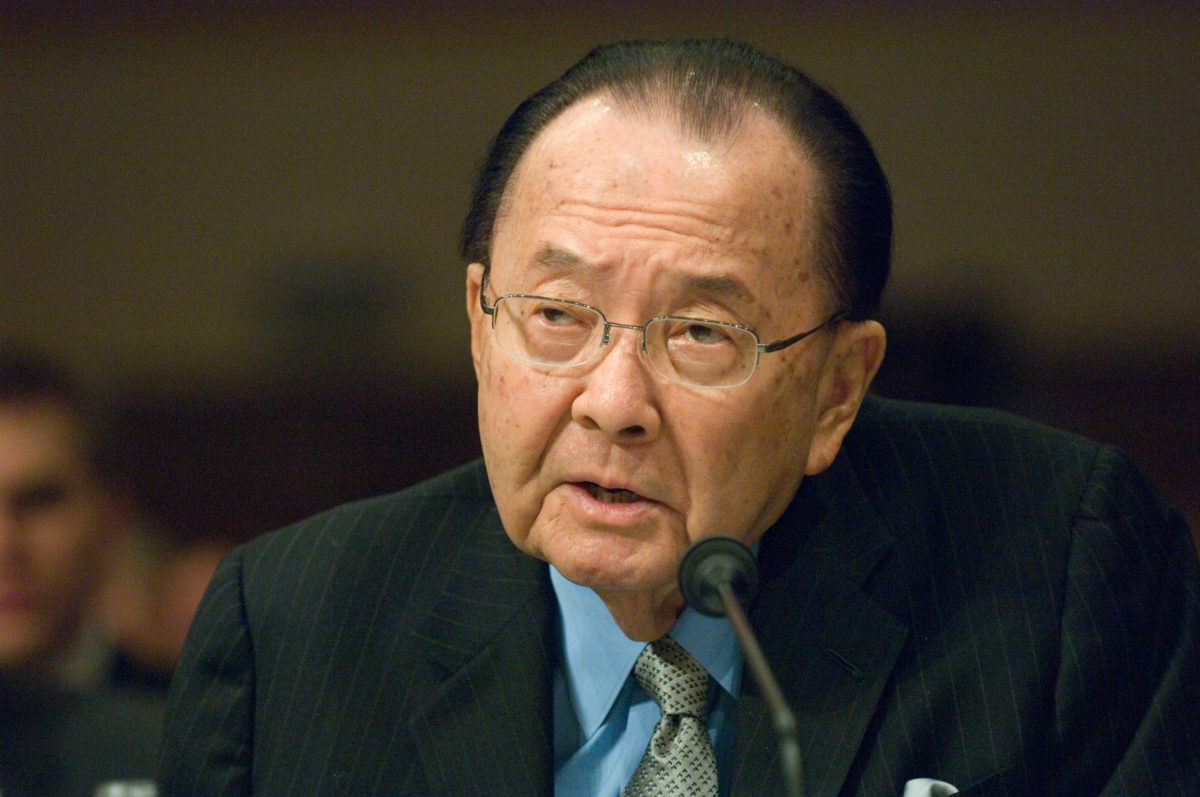 Inouye at a Hearing 1 | Daniel K. Inouye Institute