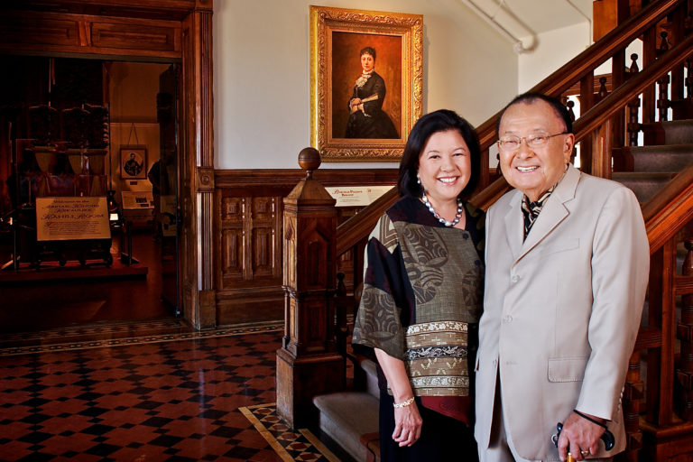 Senator and Irene Inouye at Bishop Museum Hale | Daniel K. Inouye Institute