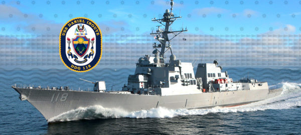 Mast Stepping of the DDG-118 | Daniel K. Inouye Institute